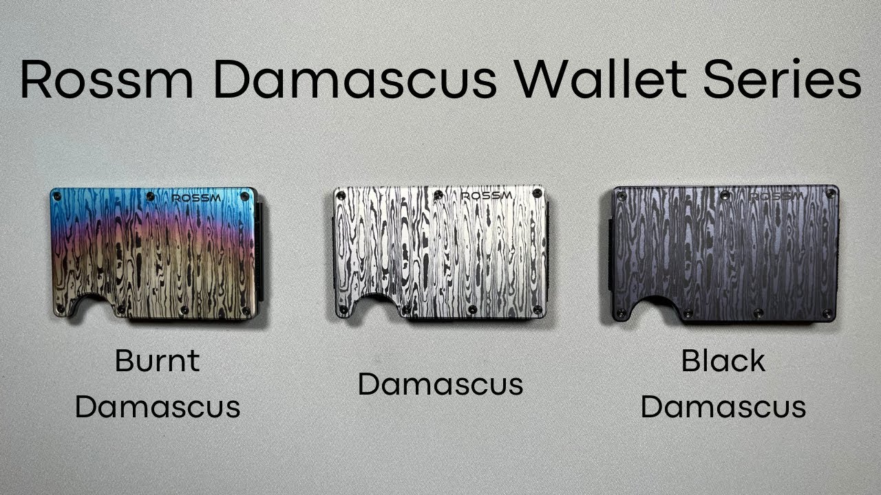 Rossm Damascus Wallets: Unboxing and First Impressions - YouTube