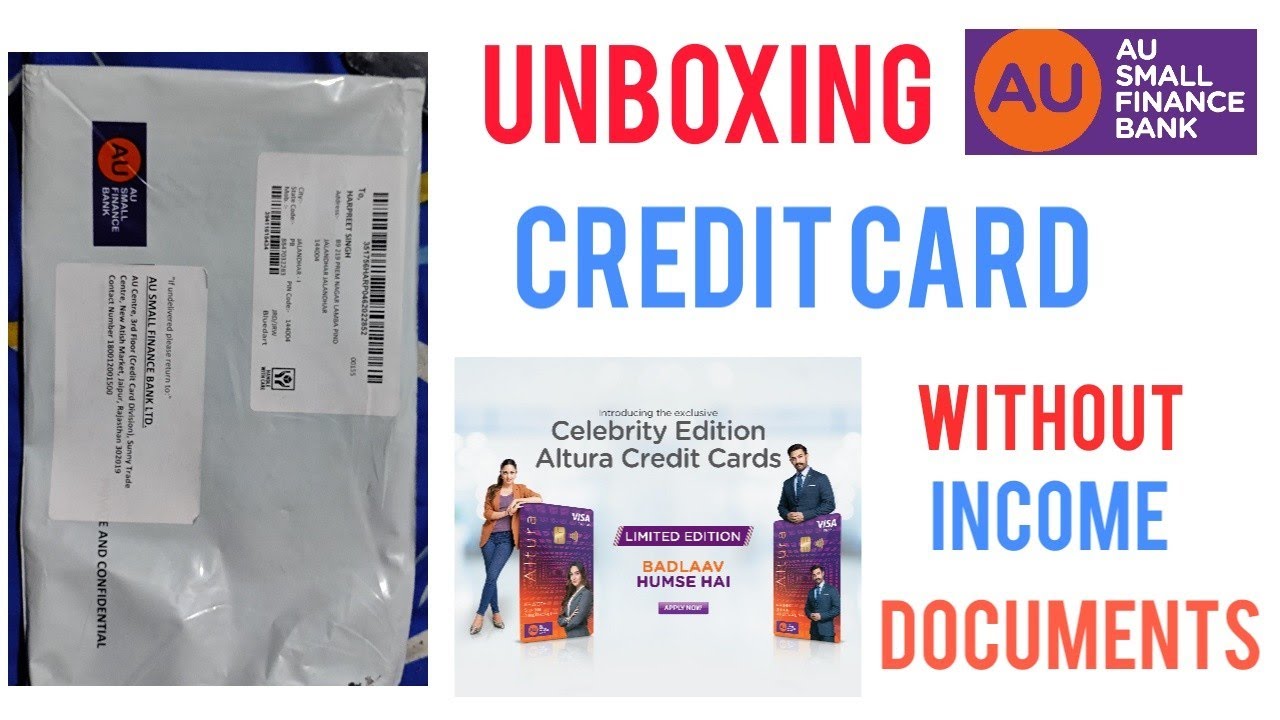 #aubankcreditcard #aubank unboxing au small finance bank credit card ...