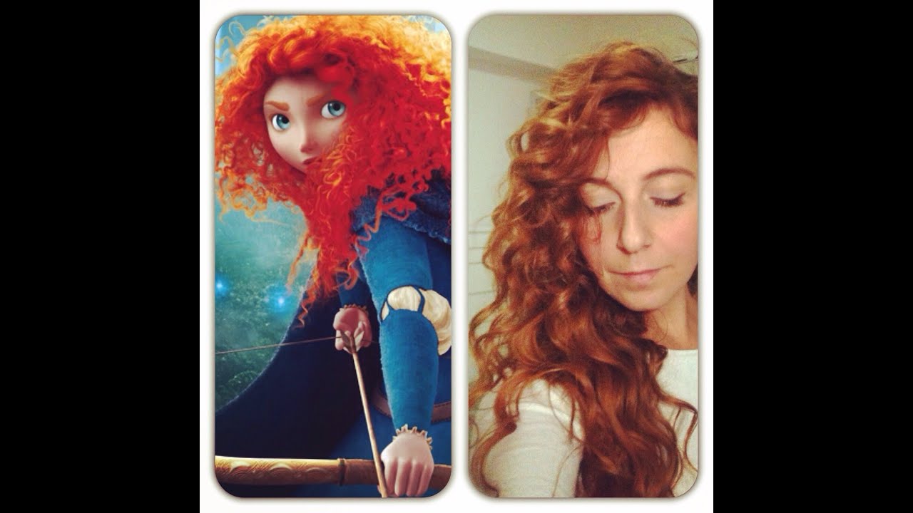 Princess Merida Hair Tutorial - capelli ricci come Merida (The Brave ...
