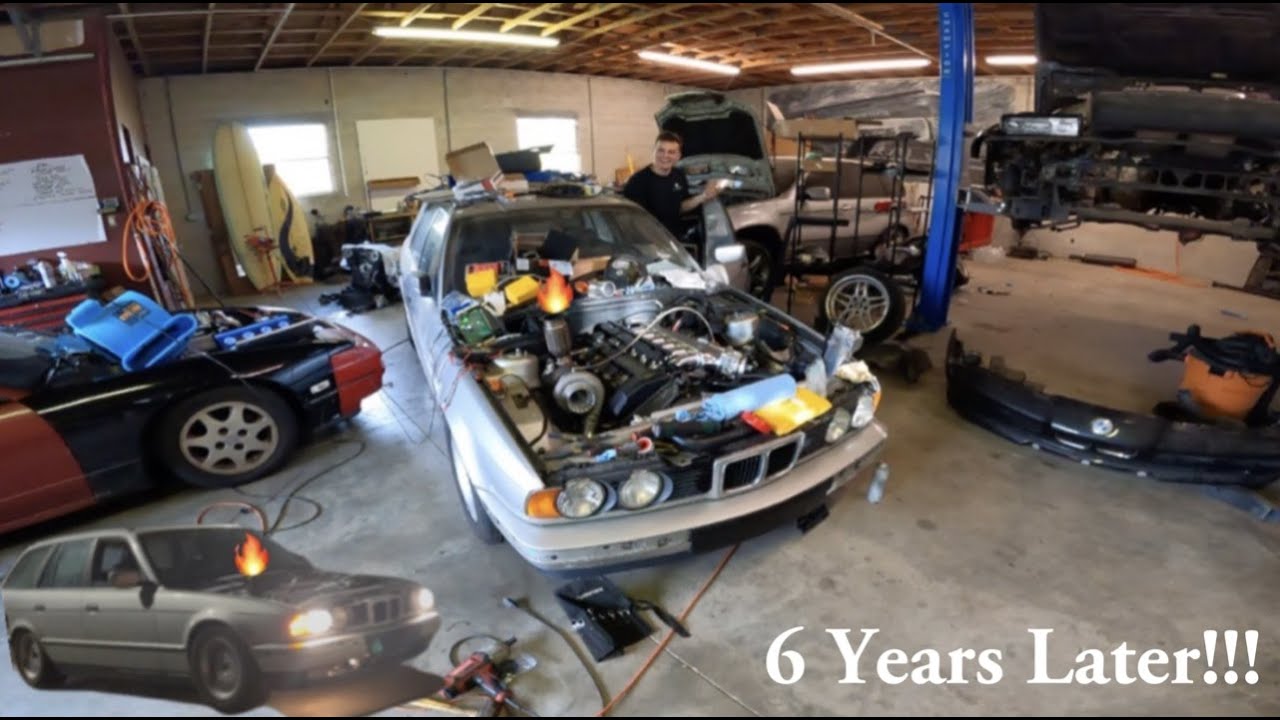 Turbo M50 E34 Wagon RUNS!! - YouTube