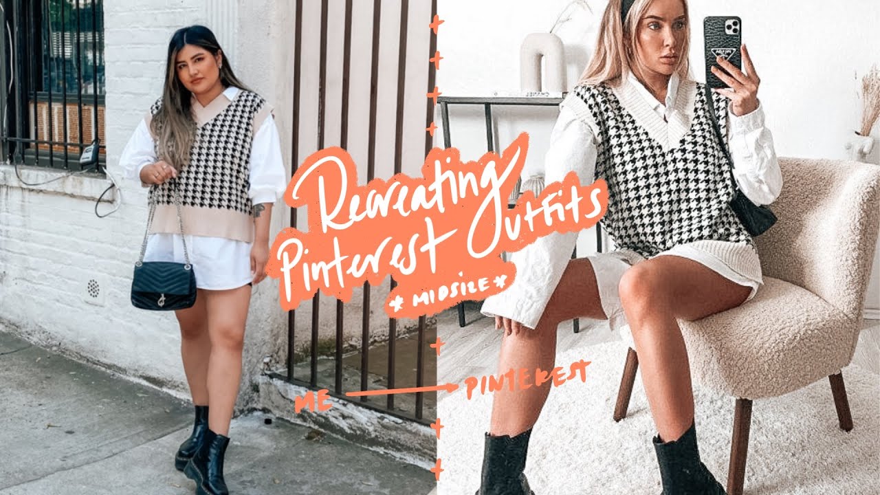 Recreating Pinterest Outfits on a Midsize Body 🦋 Size Large 🦋 - YouTube