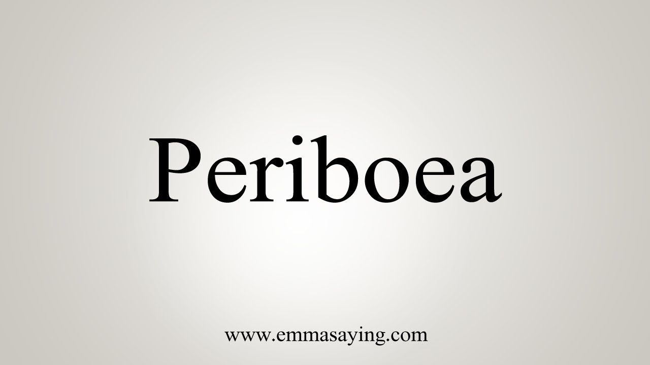 How To Say Periboea - YouTube