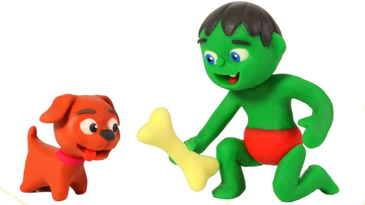 FUNNY KIDS FIND A DOGGY Play Doh Cartoons For Kids - YouTube