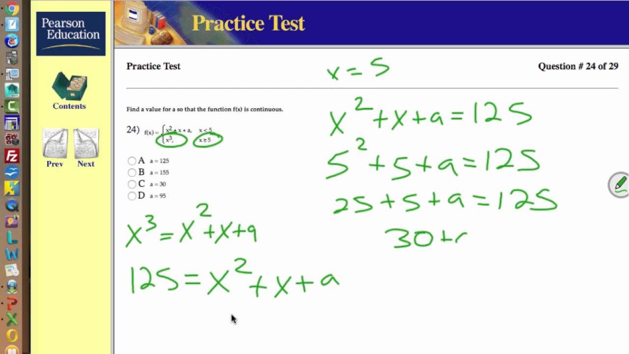 AP Calculus Chapter 2 Practice Test Problem 24 - YouTube
