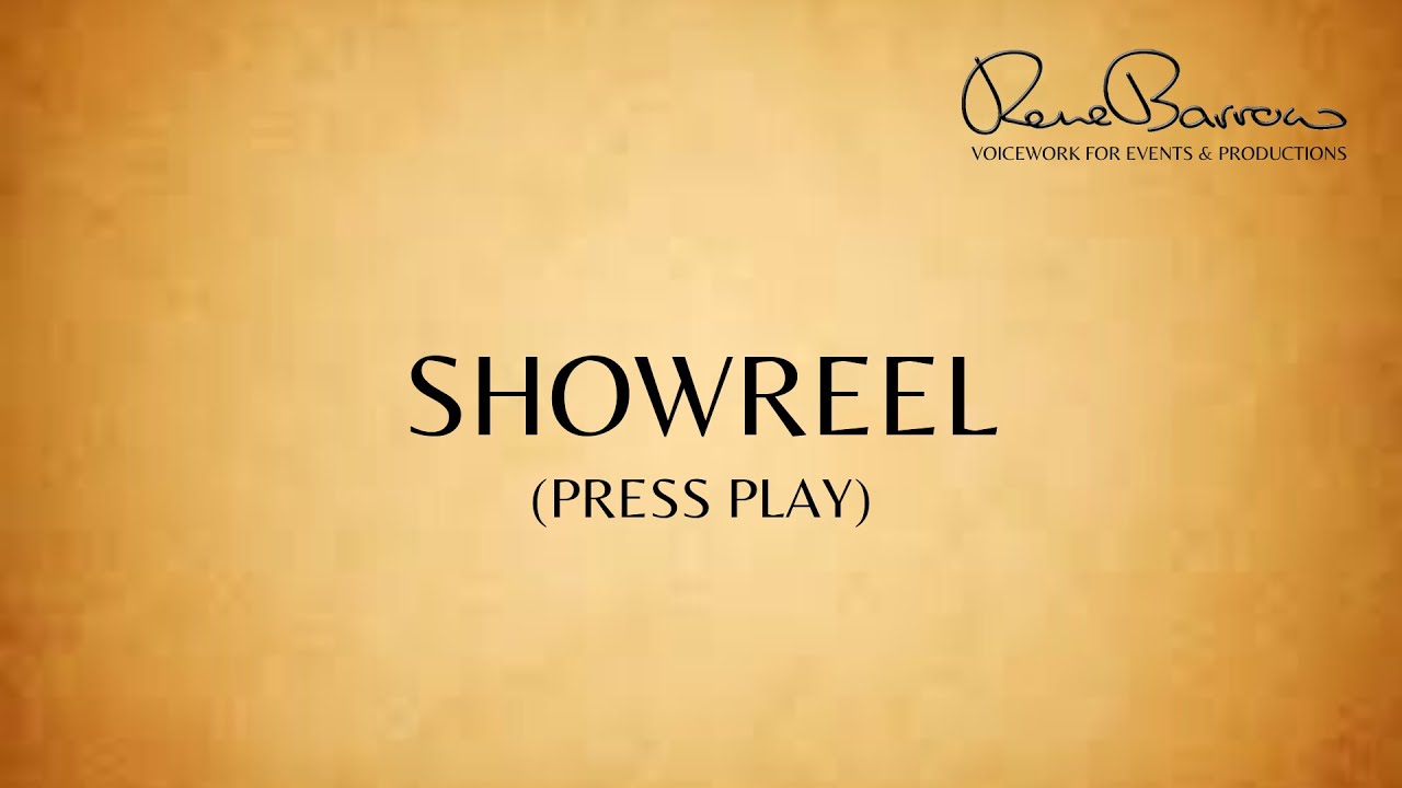 Showreel: Rene Barrow (Emcee-Singer-Voiceover Artist) Voicework for ...