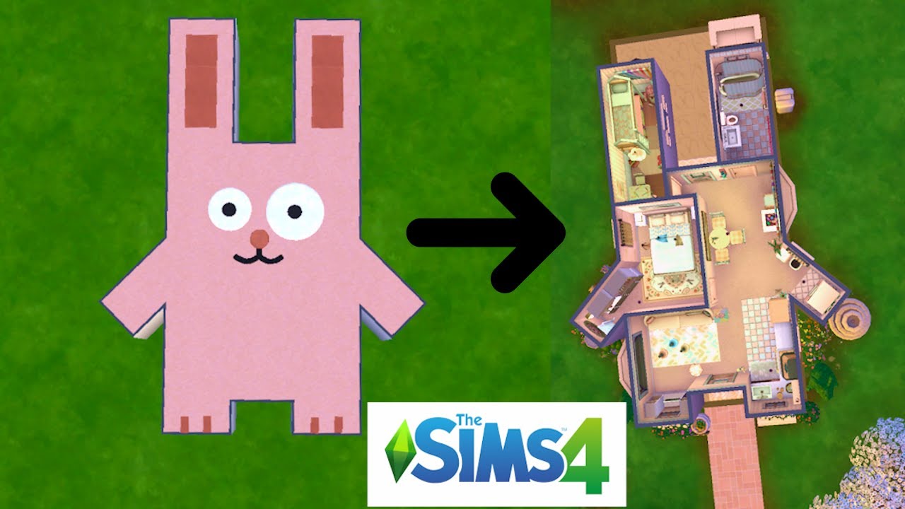 I built a house shaped like the Freezer Bunny in the Sims 4 - YouTube