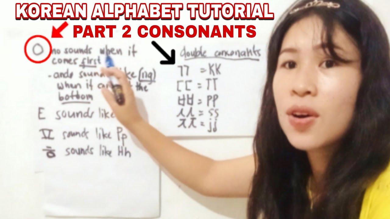 Part 2 Korean Alphabet Tutorial | Consonants #hangul #hangeul # ...
