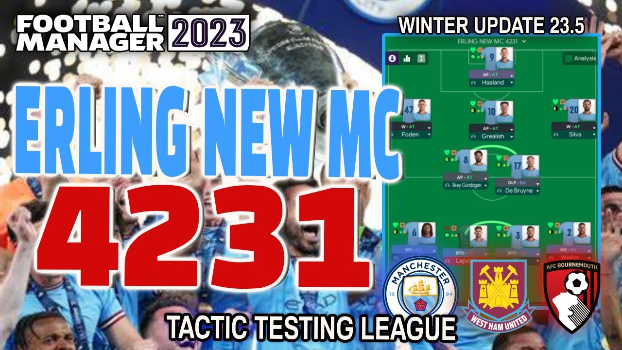 FM23 Tactic Testing League V23.5 - ERLING NEW MC 4231 - Football ...