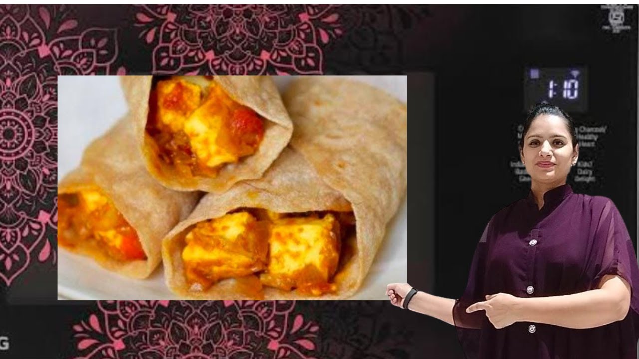 How to make paneer wrap/paneer roll / Microwave recipe - YouTube