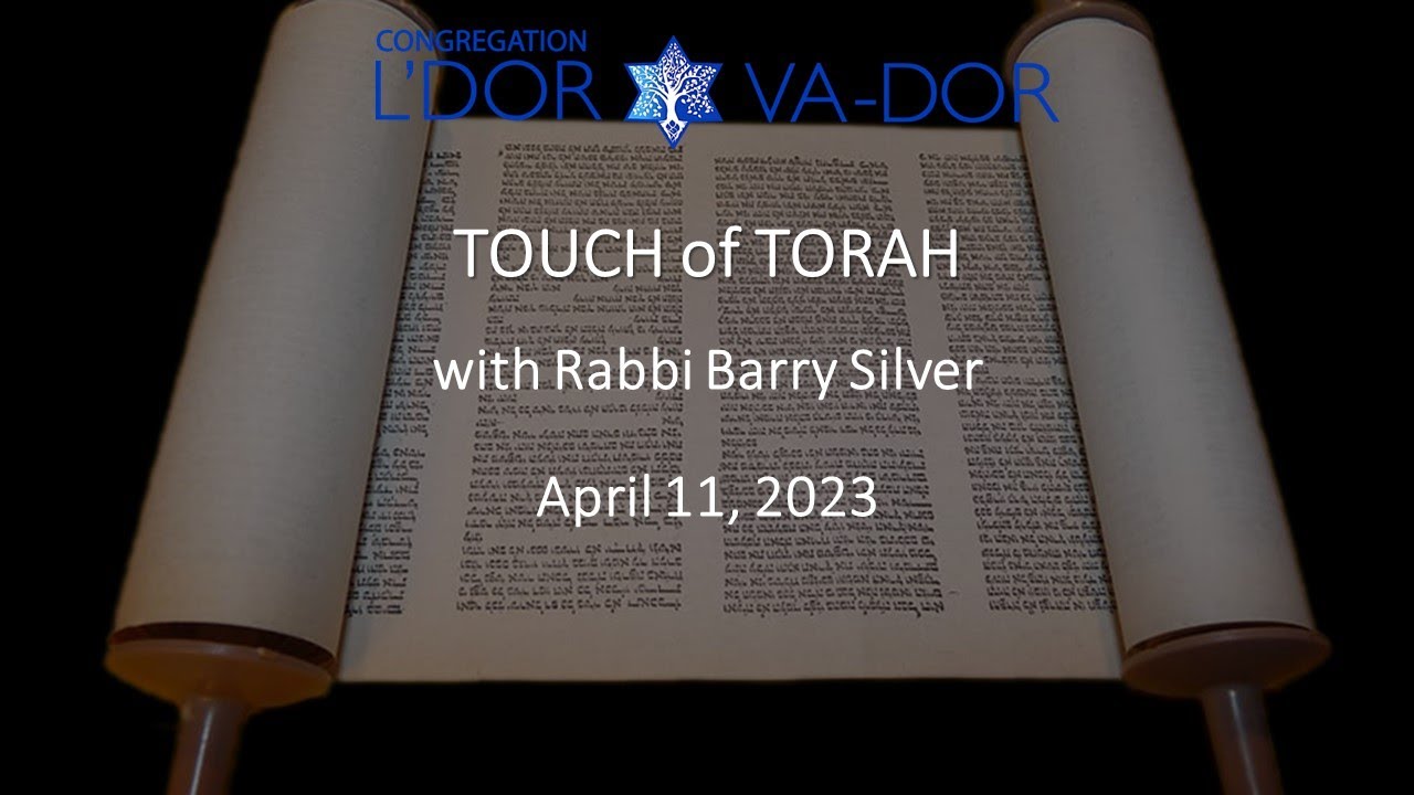 04/11/2023 TOUCH of TORAH STUDY: Leviticus SH'MINI, with Rabbi Barry ...