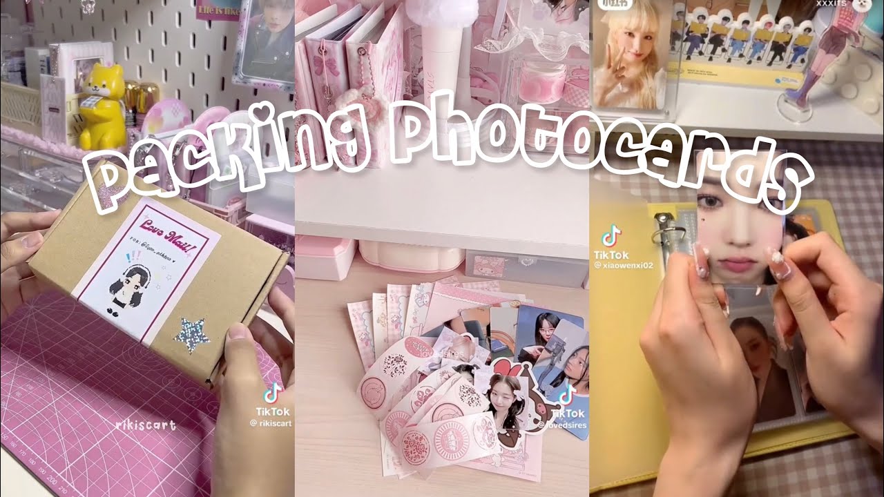 ˚ ༘♡ ⋆｡˚ packing kpop photocards [asmr] 🎧 | luvwonnie - YouTube