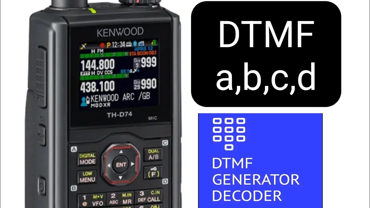 Kenwood TK-D74/75 DTMF Buttons a,b,c,d - YouTube