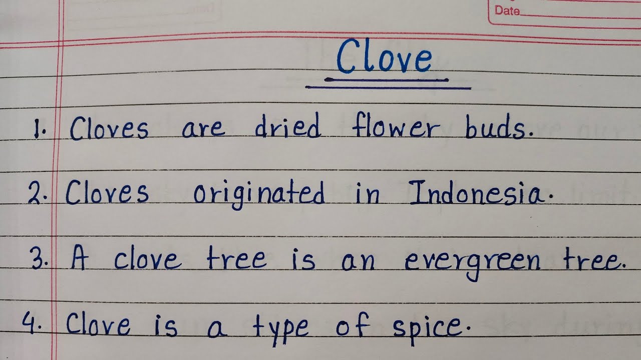 10 Lines Essay On Clove | Essay On Clove In English | 10 Easy Sentences ...