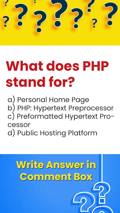 What does PHP stand for | PHP - PHP Question | #coding #php #phpscripts #phpcourse - YouTube
