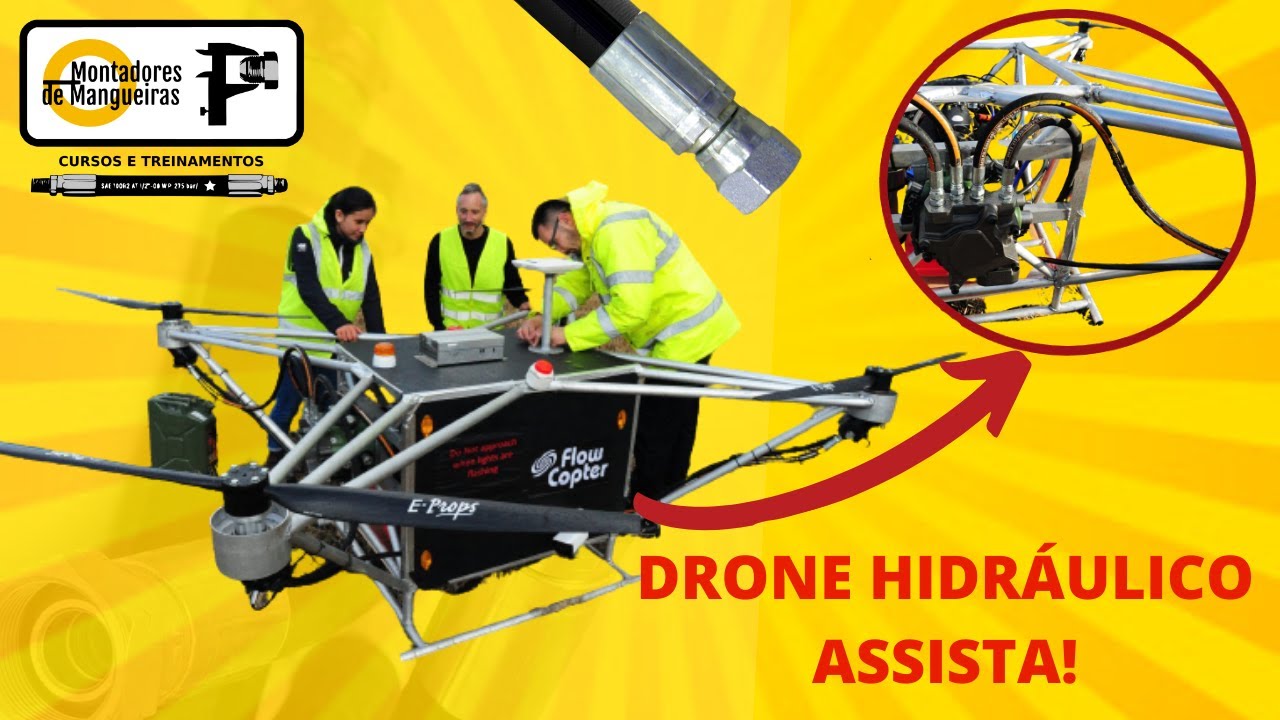 Flowcopters Ultra Long Range Hydraulic Drone Is Lifting 52 Off