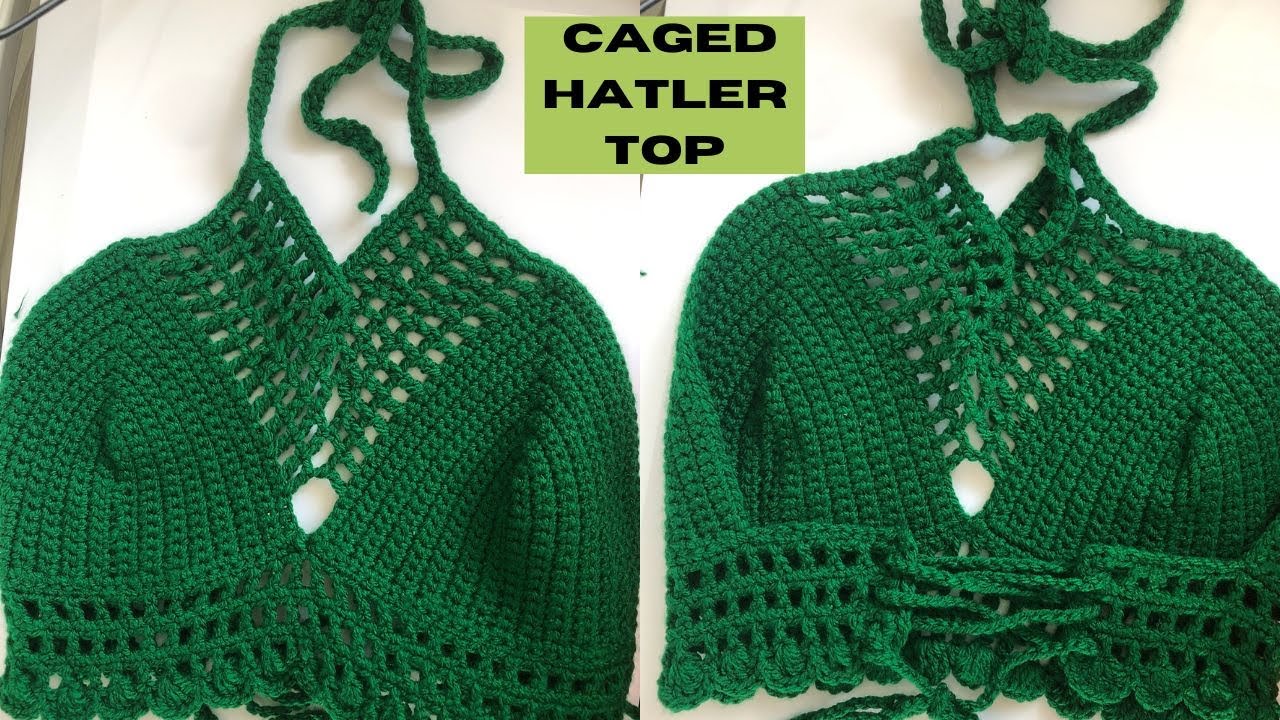How To Crochet Incredible! Bra Caged Halter Top for all sizes Crochet ...