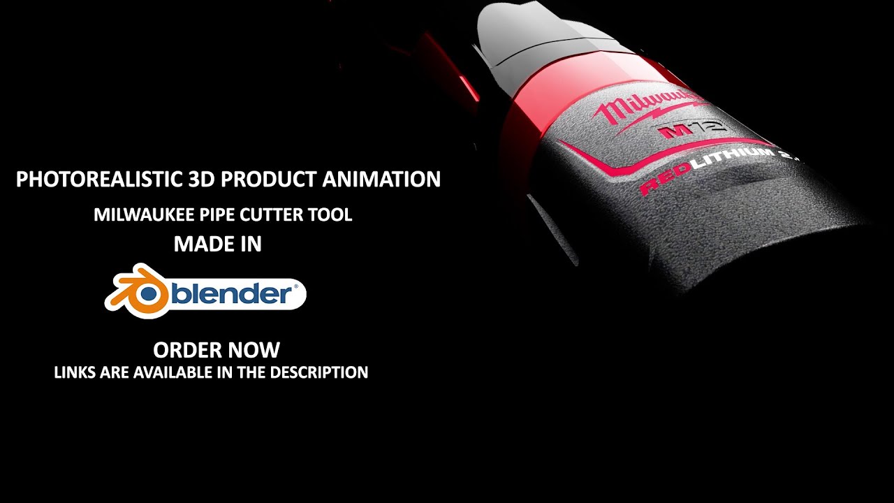 Milwaukee Pipe Cutter Tool Photorealistic 3D Product Animation ...