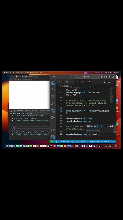 Array Methods in JavaScript explained | join method in Tamil - YouTube