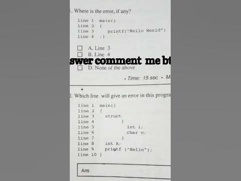 C programming most important MCQs for viva & interview #cprogramming #codingby_techno_turtle # ...