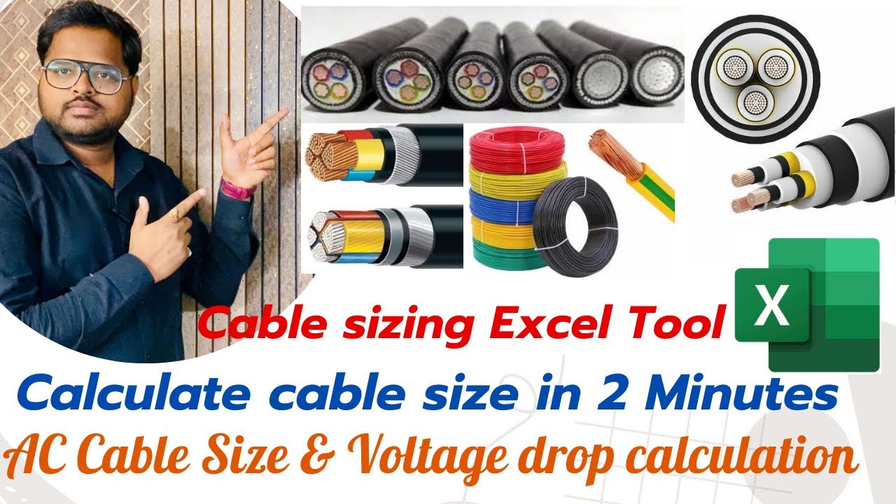 Calculate Cable size in 2 Minutes / Cable size & Voltage drop ...