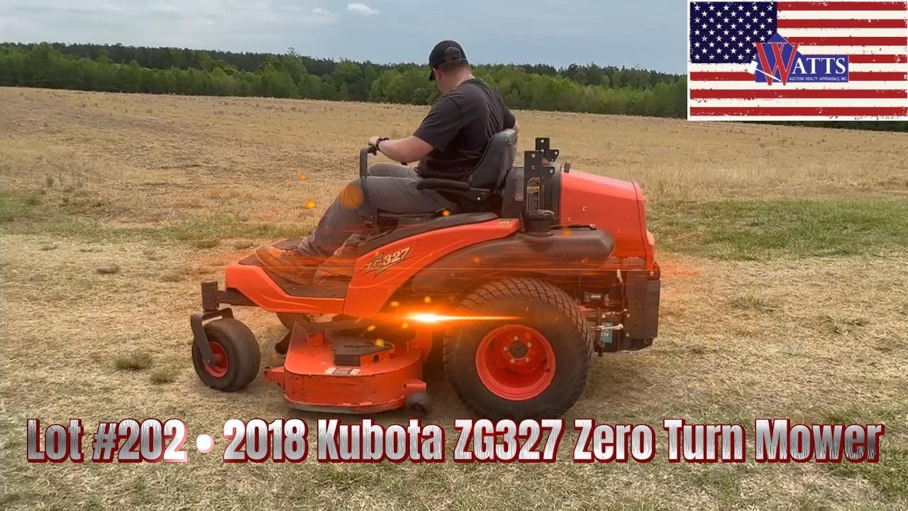 #202 • 2018 Kubota ZG327 Zero Turn Mower-Watts Auction Realty ...