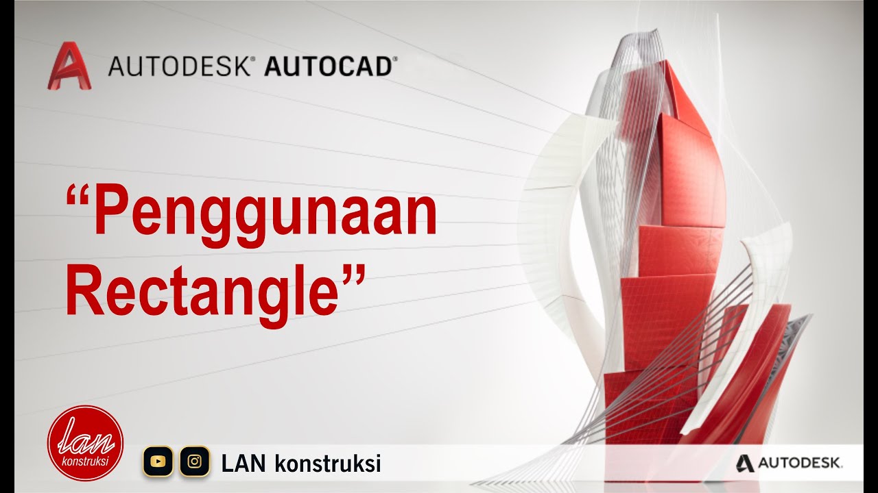 "Penggunaan Rectangle" Software Autodesk AutoCAD #autocad # ...