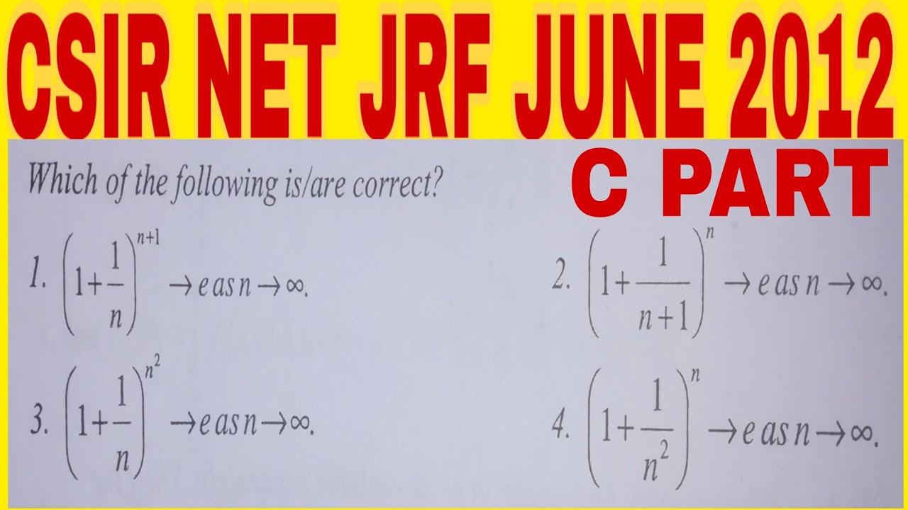 Csir Net June 2012 Question No 65 Part C Solution Csir Real Analysis