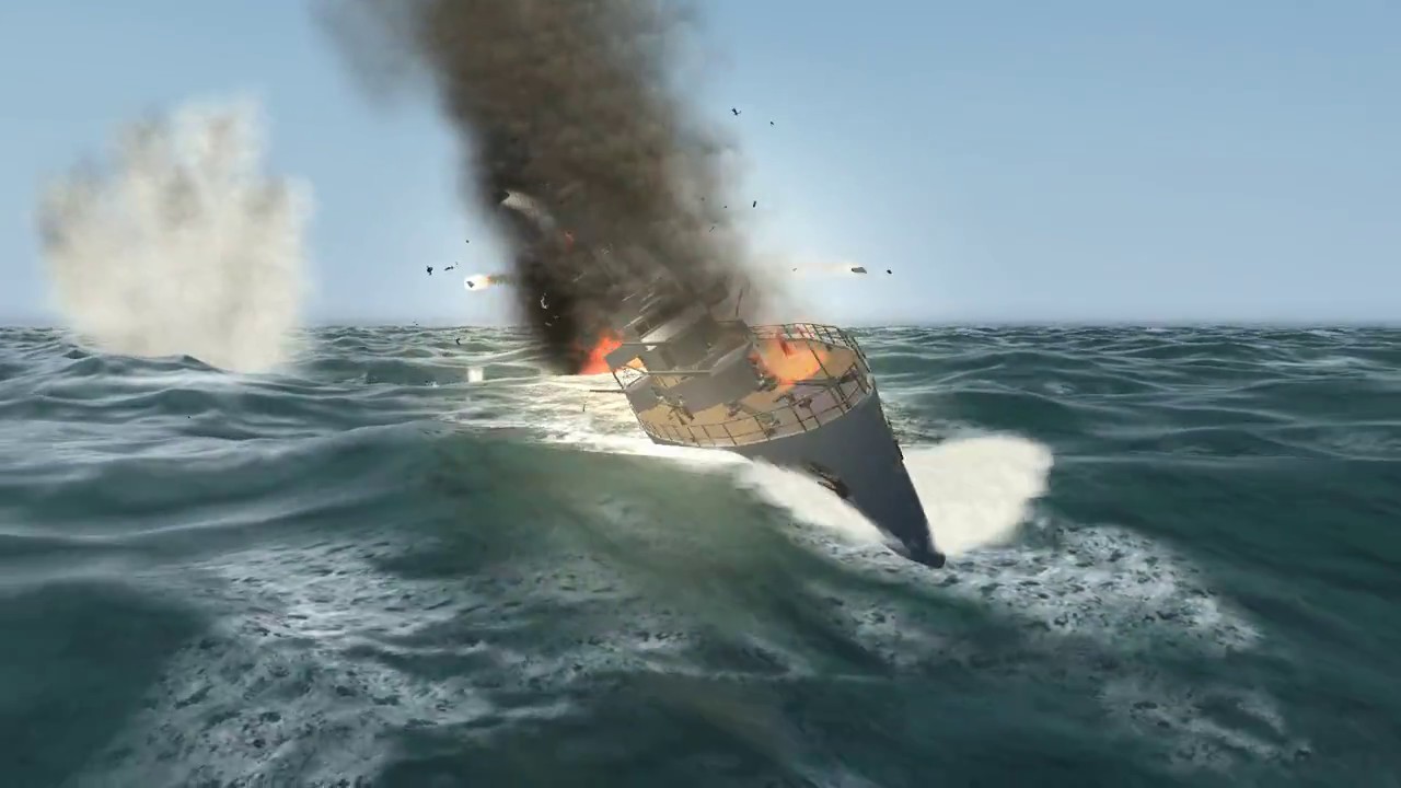 LSH3 HMS Devonshire & HMS Jamaica Vs DKM Prinz Eugen & DKM Emden - YouTube