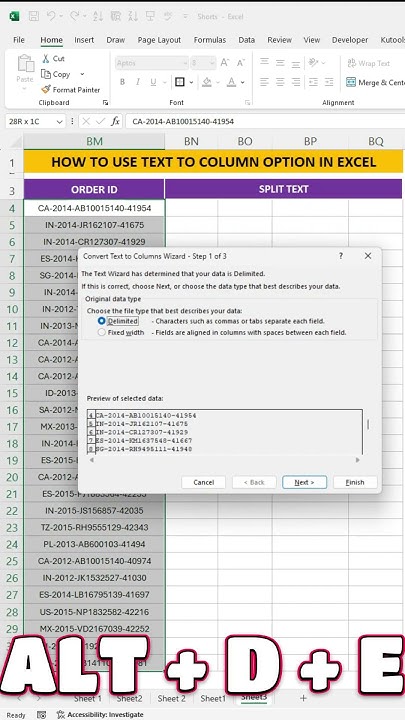 How To Separate Data Columns wise #shorts #excel #exceltutorial #trend #exceltips #shorts #short ...