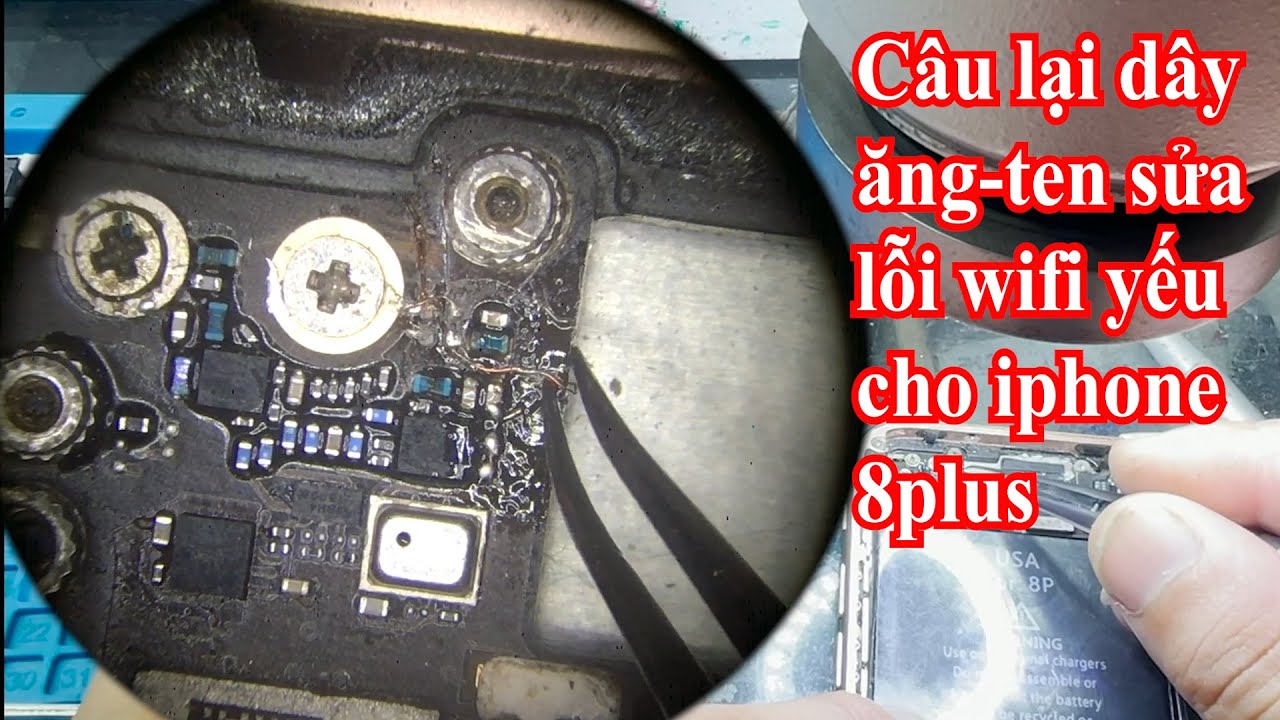 Câu lại dây ăng-ten sửa lỗi wifi yếu cho iphone 8plus / fix wifi very ...
