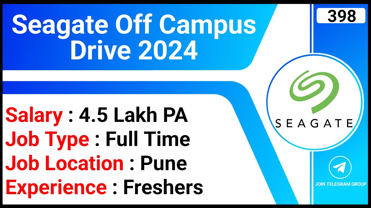 Seagate Off Campus Drive 2024 | Engineer Automation Jobs | Engineer ...