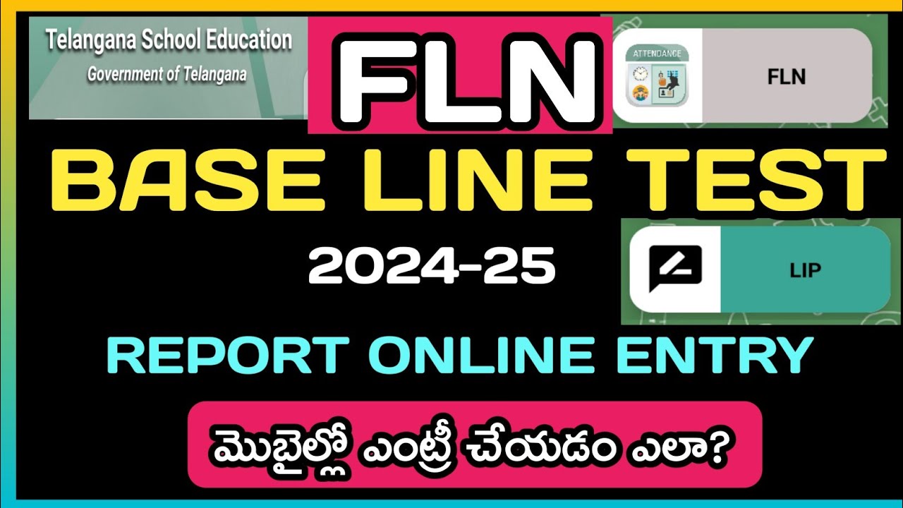 How To FLN Baseline Test Online entry 2024 | LIP Baseline Test Report ...