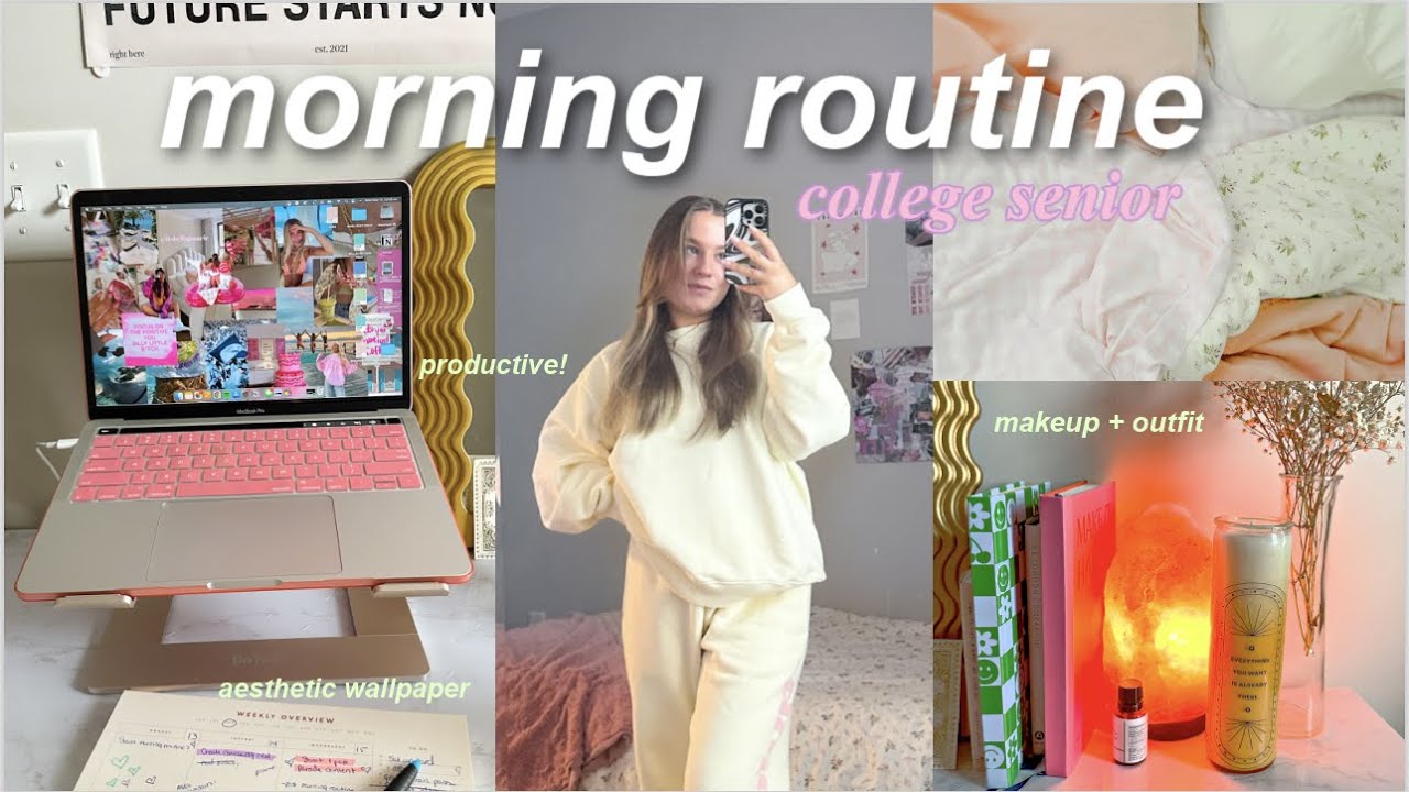 COLLEGE MORNING ROUTINE *senior year 2023* - YouTube