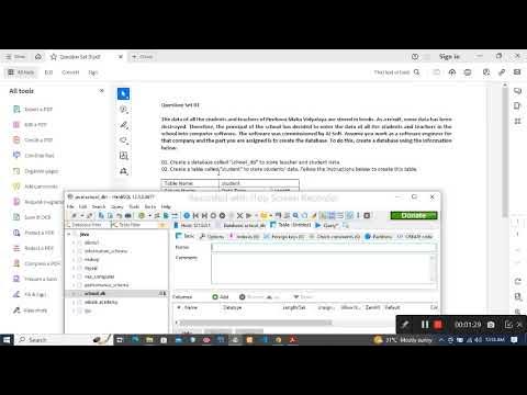 create a database using MySQL Workbench software,HeidiSQL software create tables using that ...