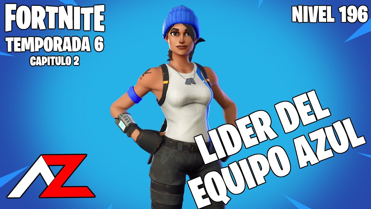 🔥FORTNITE ES | LIDER DEL EQUIPO AZUL SKIN | TOP 10 | TEMPORADA 6 ...