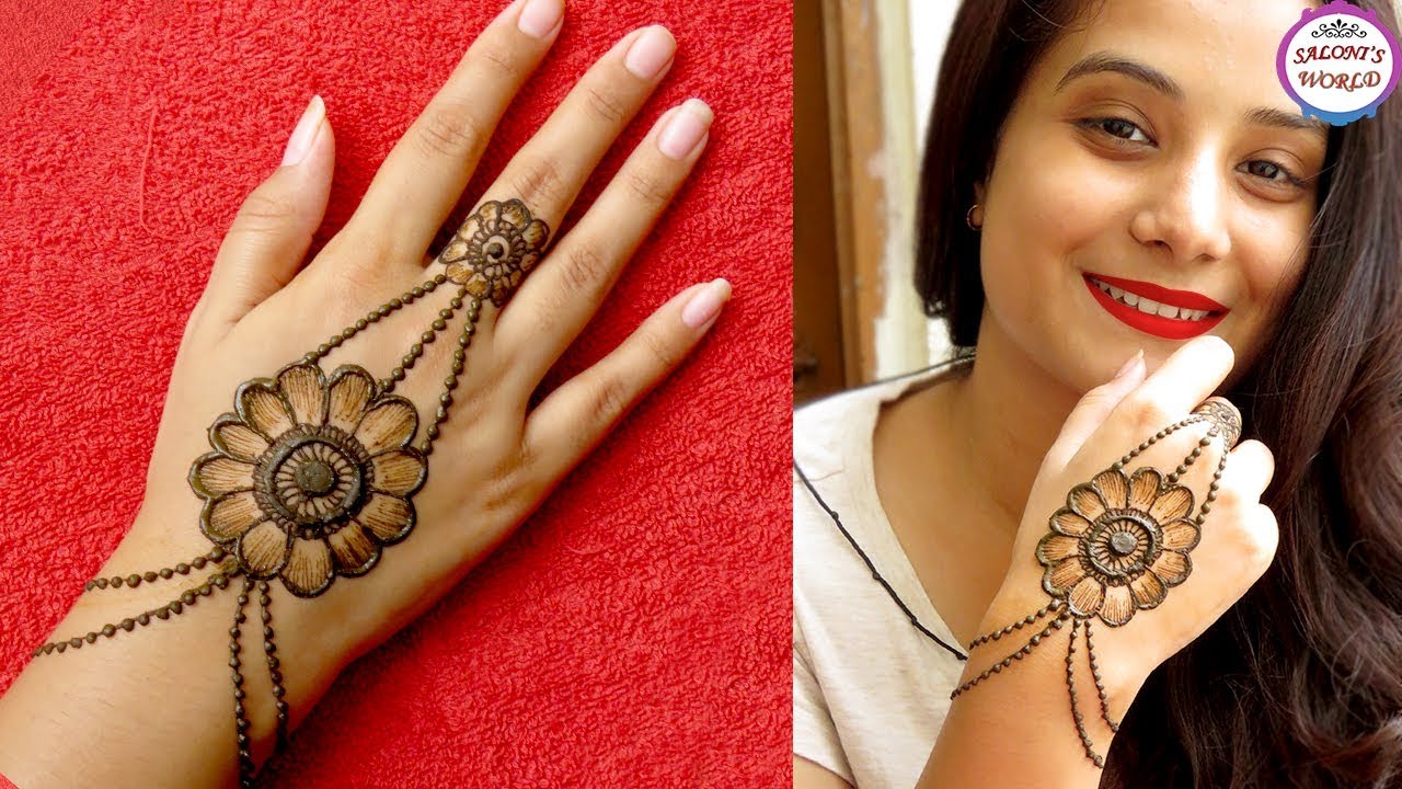 Big Flower Mehndi Design | Latest Jewellery Mehndi Design by Jyoti ...