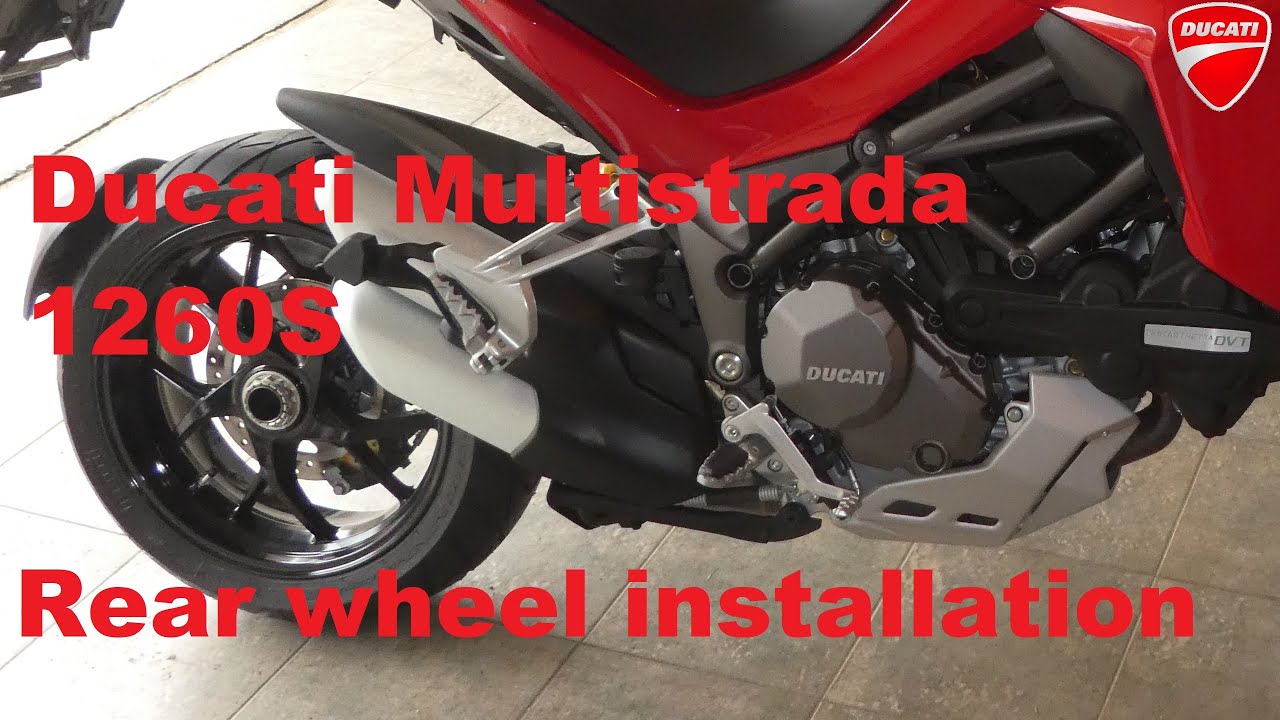 Ducati Multistrada 1260S rear wheel Part2 - Installation - YouTube