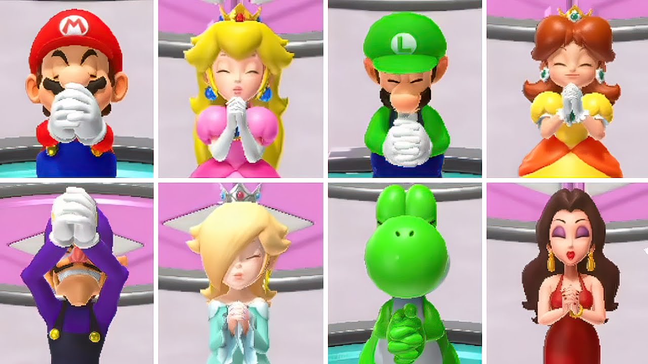 Super Mario Party Jamboree - All Characters Praying | JinnaGaming - YouTube