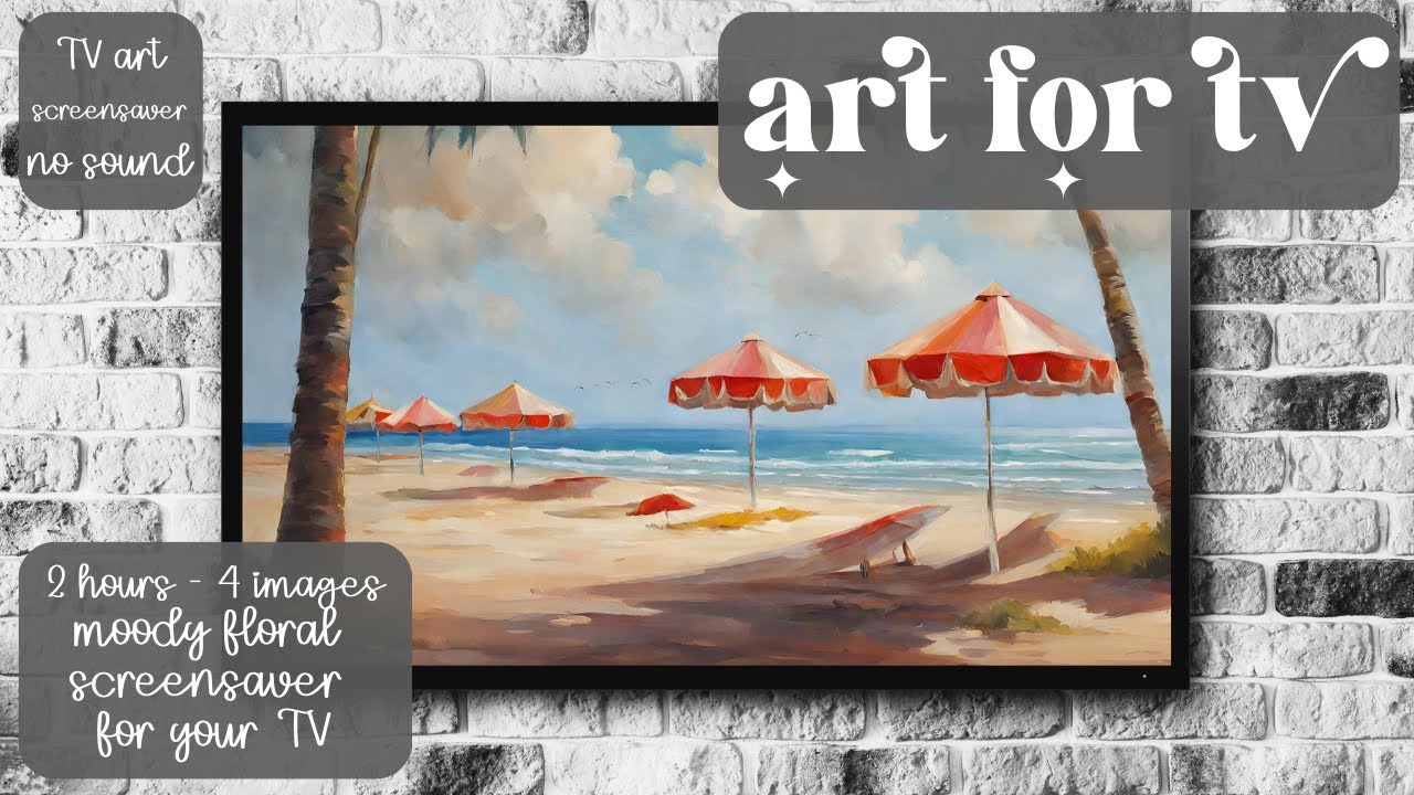 Beach Umbrella TV Art - Screensaver - YouTube