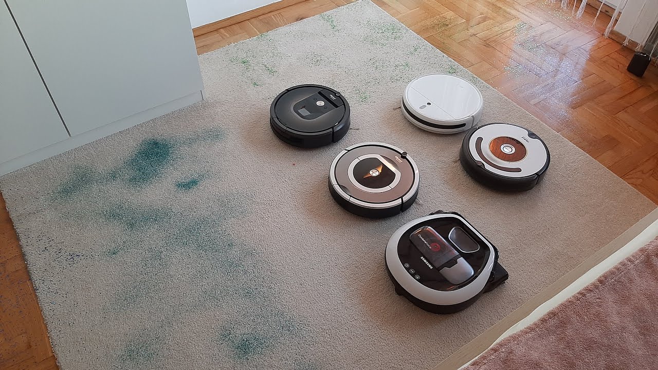 RoboVac Party#2: Roomba, Samsung, Xiaomi | lot of glitter mess 🎉 - YouTube