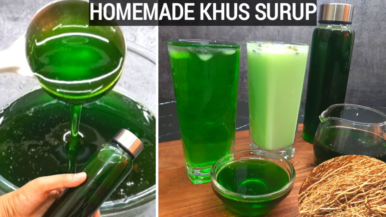 Homemade Khus Syrup Recipe | Khus Ka Sharbat | खस का शर्बत | Rashmi's ...