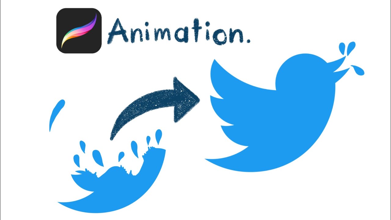 Animation on Procreate | Logo Twitter | มาทำแอนิเมชั่นง่ายๆกัน - YouTube