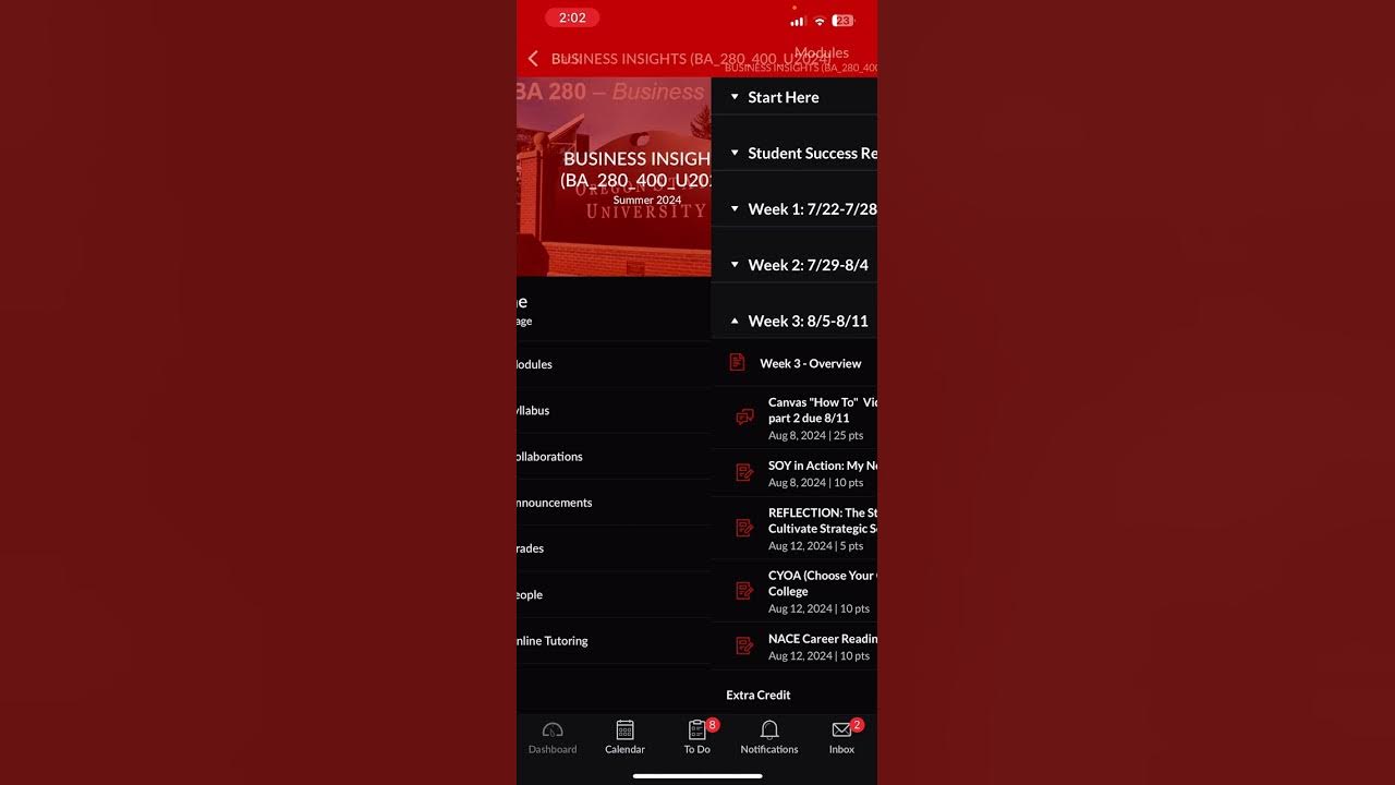 Canvas How to - Using the Canvas Mobile App (iOS)- Johnny E Lopez - YouTube