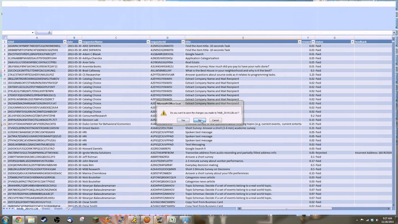 How to: Export, fix, and import the Hit Database for Mechanical Turk ...