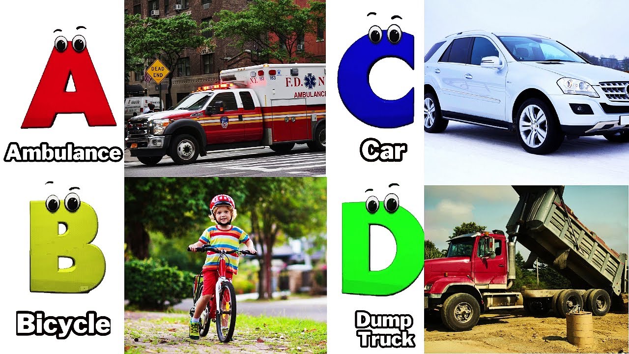 Learn ABC Vehicles Song | Learn Alphabets And Vehicles | Fun Music For ...