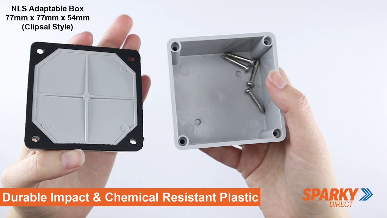 Adaptable Box 77mm x 77mm x 54mm ( Clipsal Style) - YouTube
