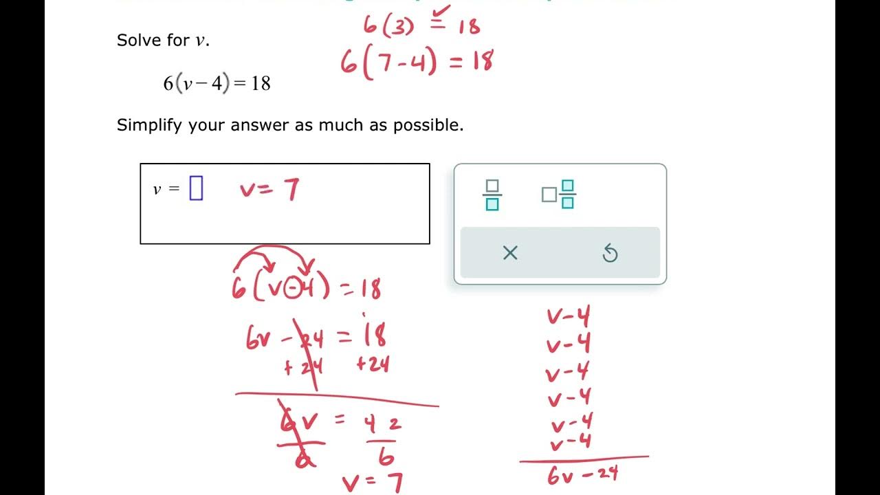 Introduction to solving an equation with parentheses (ALEKS examples) - YouTube