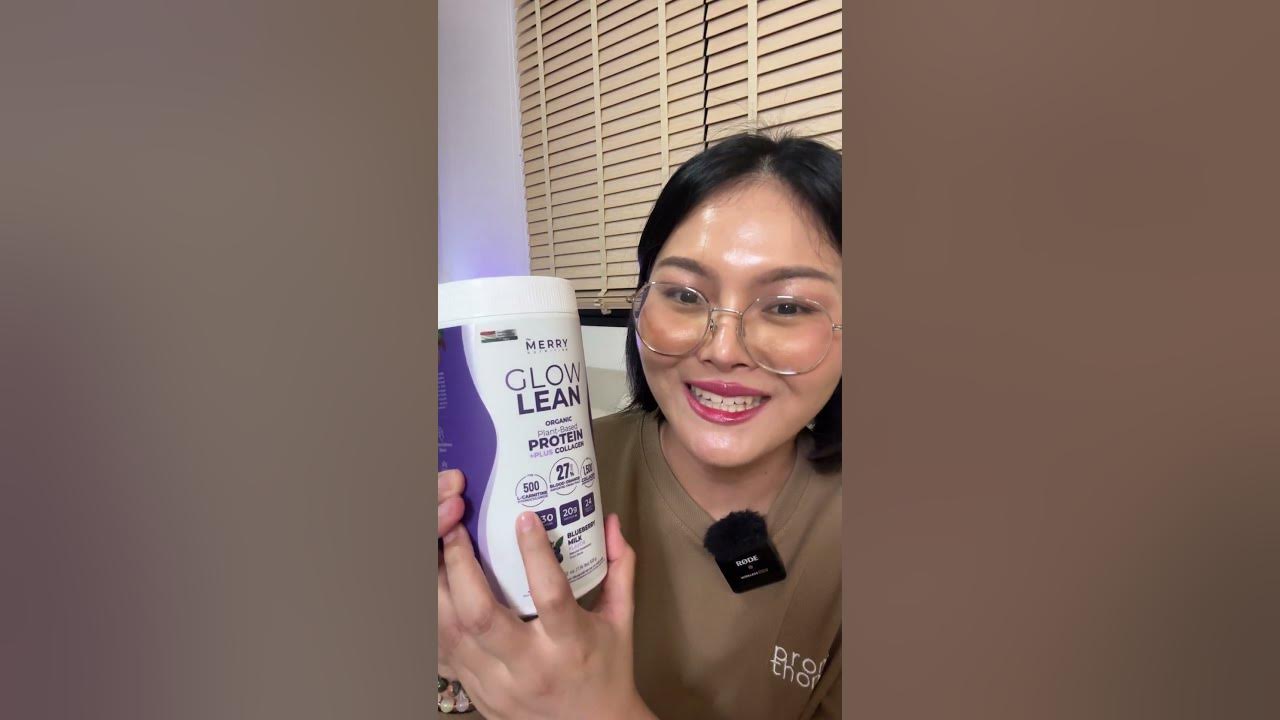 Merry Protein Glowlean : ขนาด 525g โปรตีนพืช Collagen Dipeptide&Acetyl L-Carnitine - YouTube