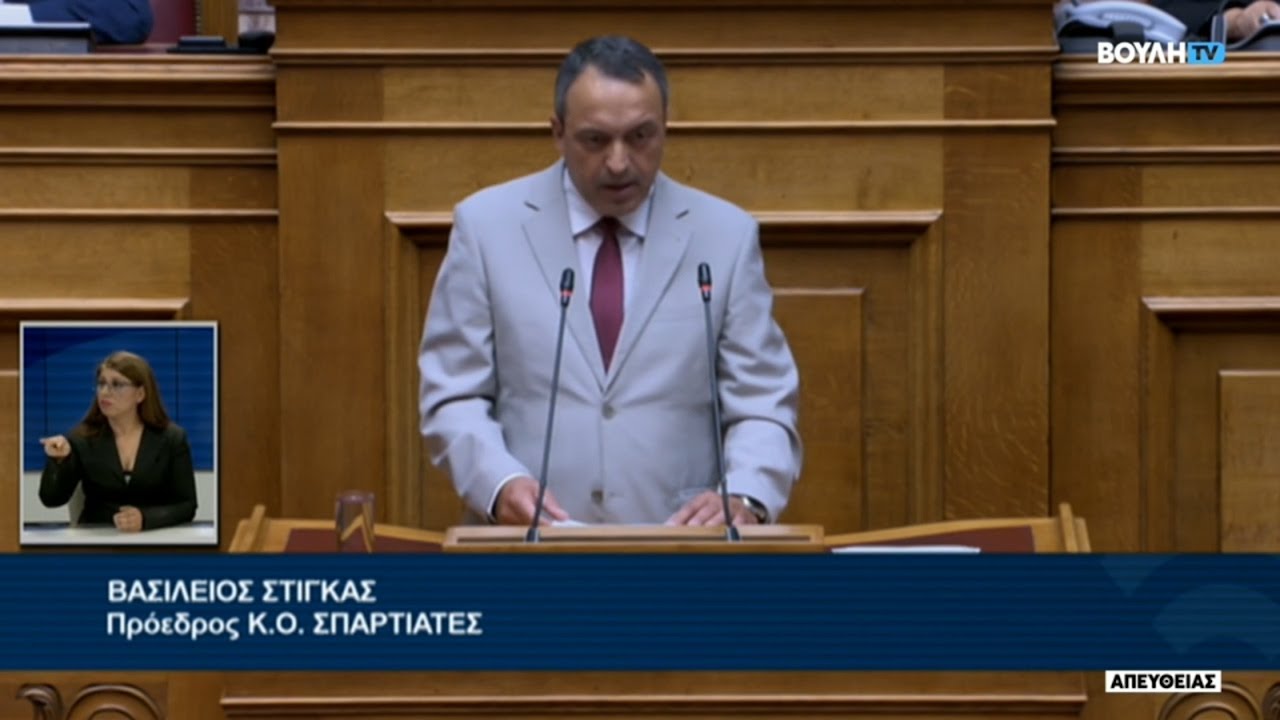 Β. Στίγκας: Εμείς οι Σπαρτιάτες είμαστε η εθνική φωνή όλων των ...