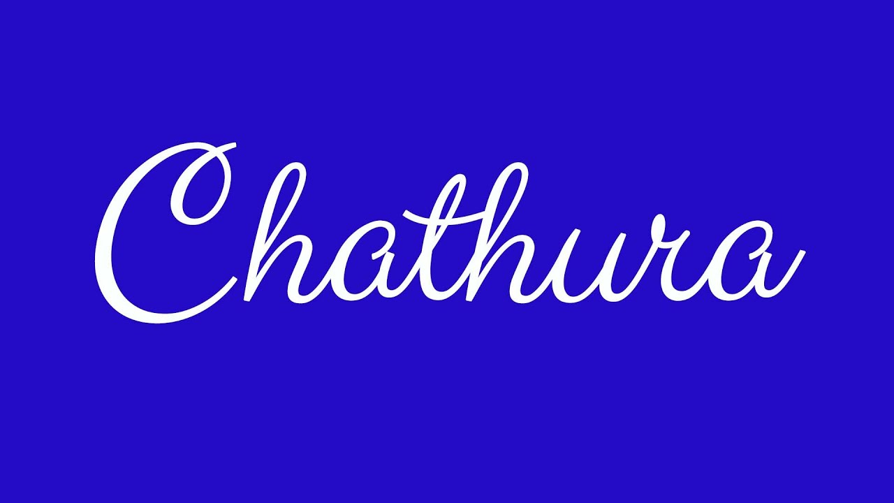 Chathura English Cursive Handwriting Tutorial - YouTube
